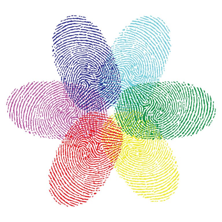 Fingerprint Flower Stock Illustrations – 455 Fingerprint Flower Stock ...