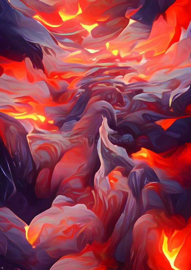 Color of Fire Cave Background Stock Illustration - Illustration of ...