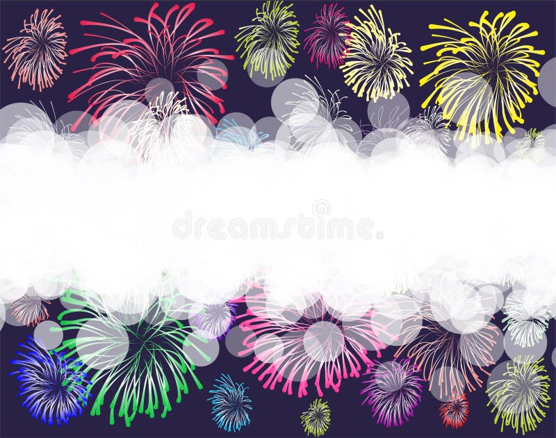 Fireworks Background Template, High Quality Vector Image Stock Vector ...