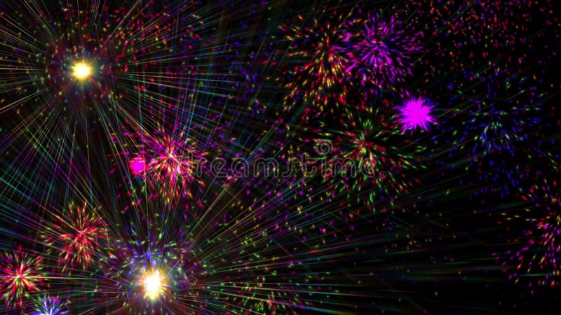 Color Fireworks Particles Animation 4k Stock Video - Video of colours ...