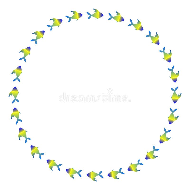 Color Fish Frame - Cdr Format Stock Illustration - Illustration of ...