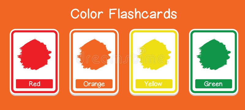 Set of Color Flashcards stock vector. Illustration of juice - 15858939