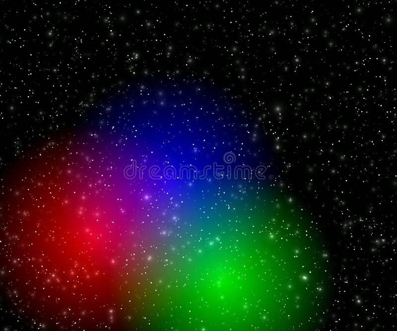 Color flashes in space stock illustration. Illustration of design - 586522