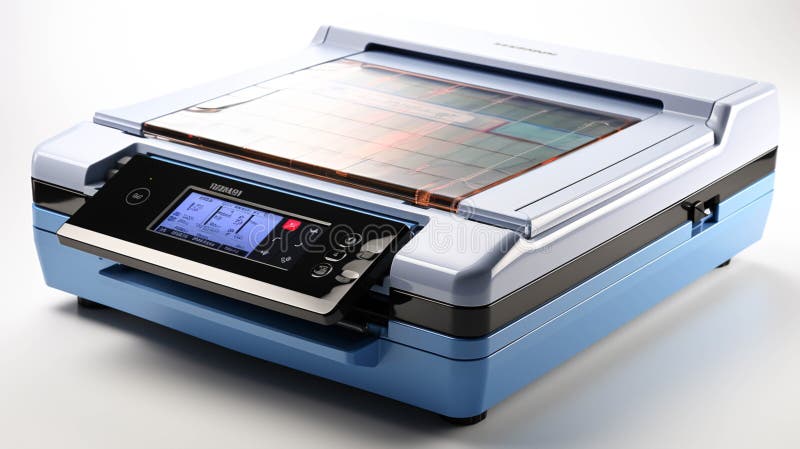 Color Flatbed Scanner Isolated on White Background Stock Illustration ...