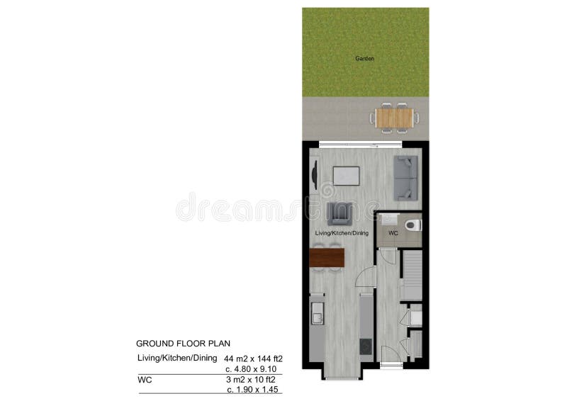 Color Floor Plan for Marketing. 2d Floor Plan. House Plan 3d. 3d House Plan Stock Illustration ...