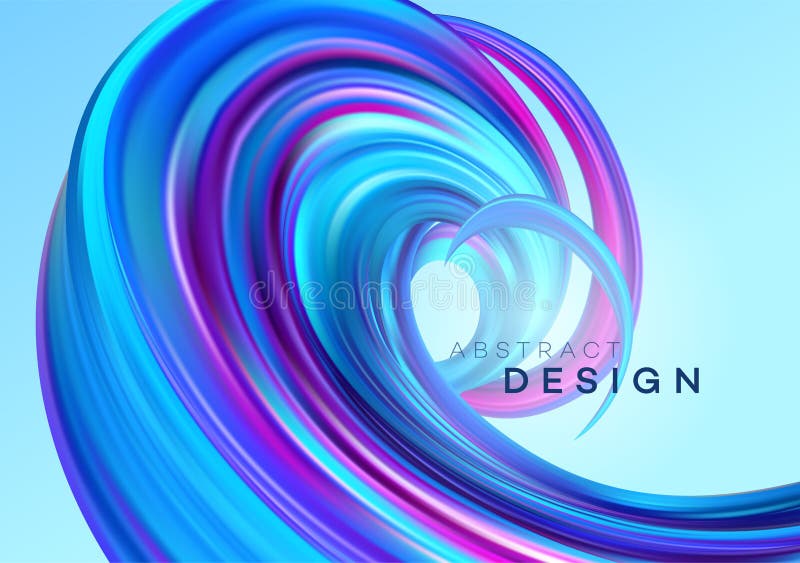 Color Flow Abstract Shape Poster Design. Vector Illustration Stock ...