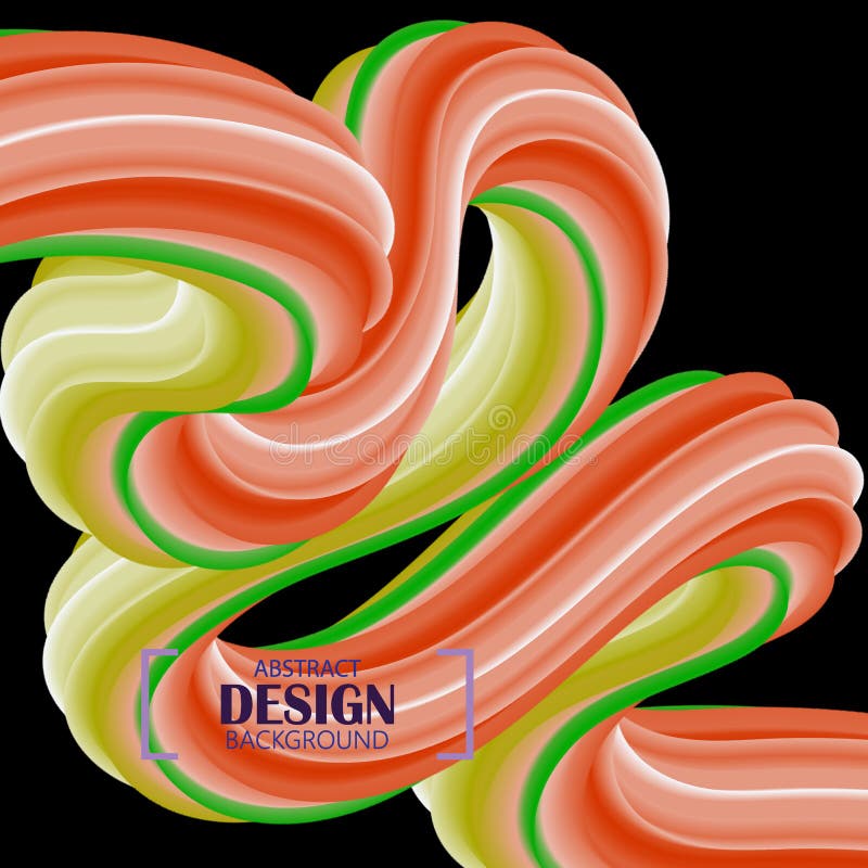 Color Flow Abstract Shape Poster Design. Vector Illustration Stock ...