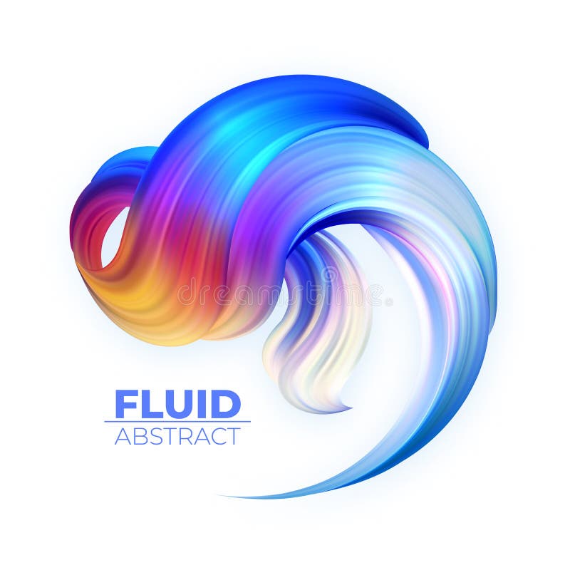 Color Flow Abstract Shape Poster Design. Vector Illustration EPS10 ...