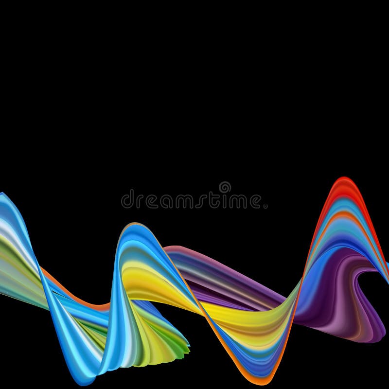 Color Flow of Paint. Waves. Element of Design. Abstract Background of a ...