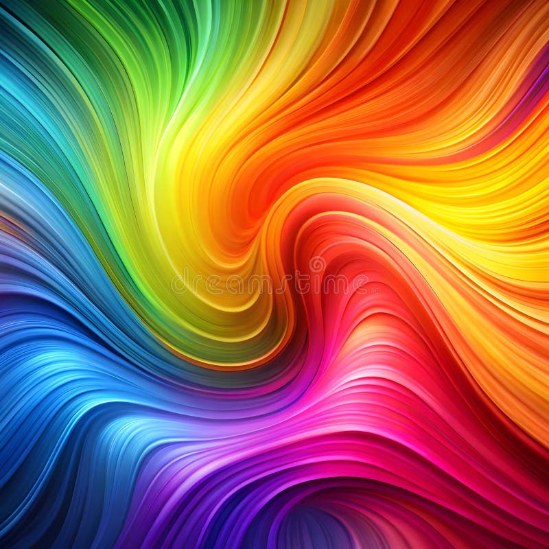 Color Flow Wallpaper Showcases a Mesmerizing Blend of Swirling Stock ...