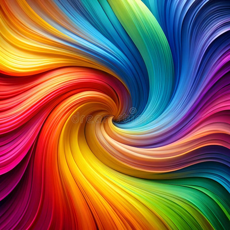 Color Flow Wallpaper Showcases a Mesmerizing Blend of Swirling Stock ...