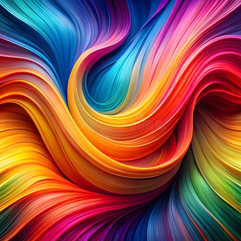 Color Flow Wallpaper Showcases a Mesmerizing Blend of Swirling Stock ...