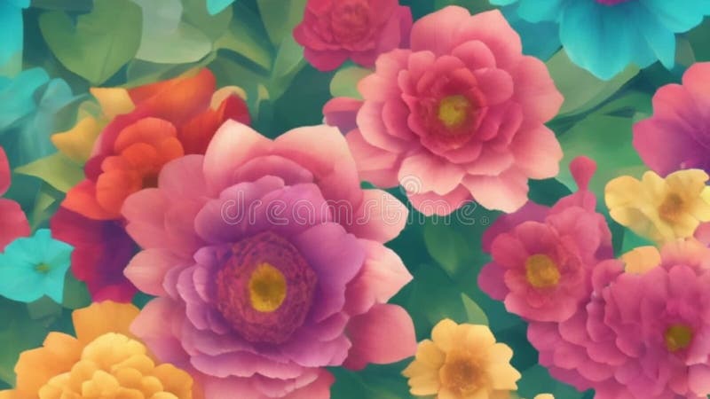 Color of Flower Pattern Background, Motion Stock Video - Video of color ...