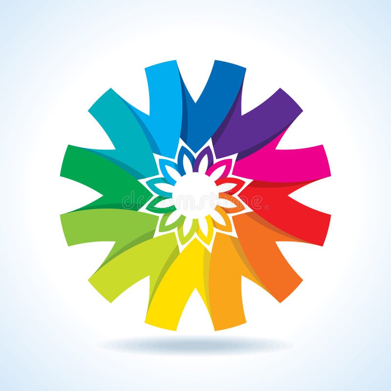 Color Flower Wheel Background Stock Vector - Illustration of icon ...