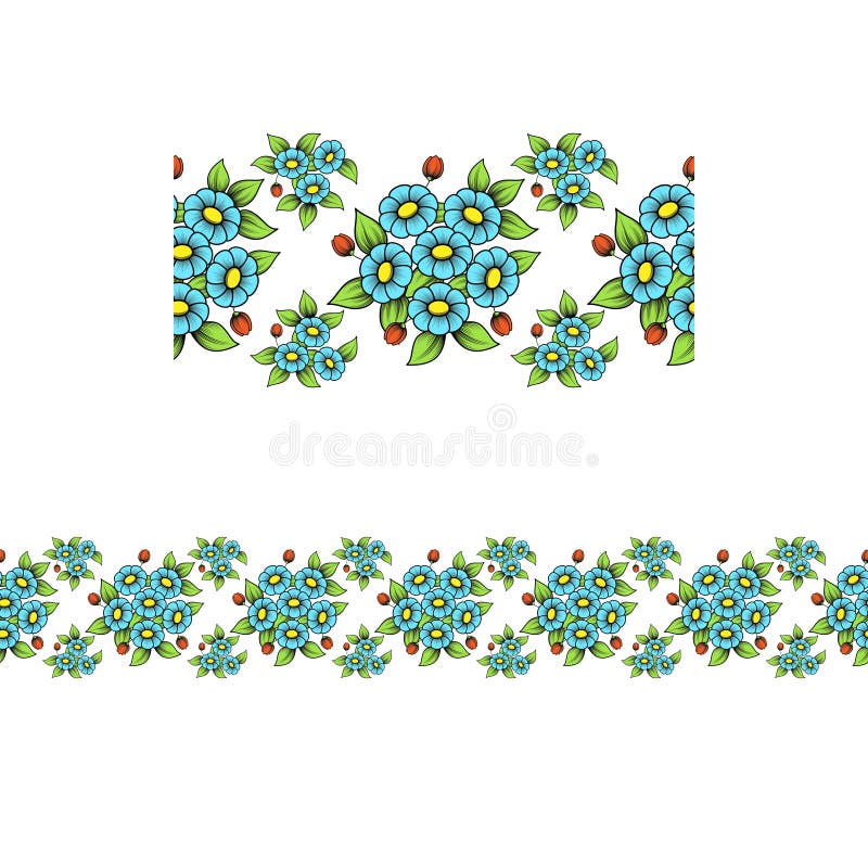 Seamless Color Flower Element Stock Vector - Illustration of element ...