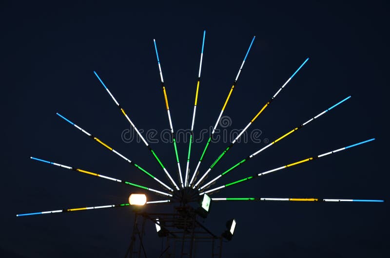 Color Fluorescent in Night Sky Stock Image - Image of holiday ...