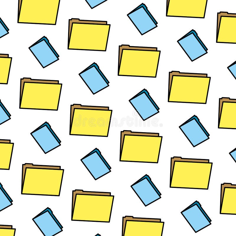 Color Folder File with Arrow Cursor Background Stock Vector ...