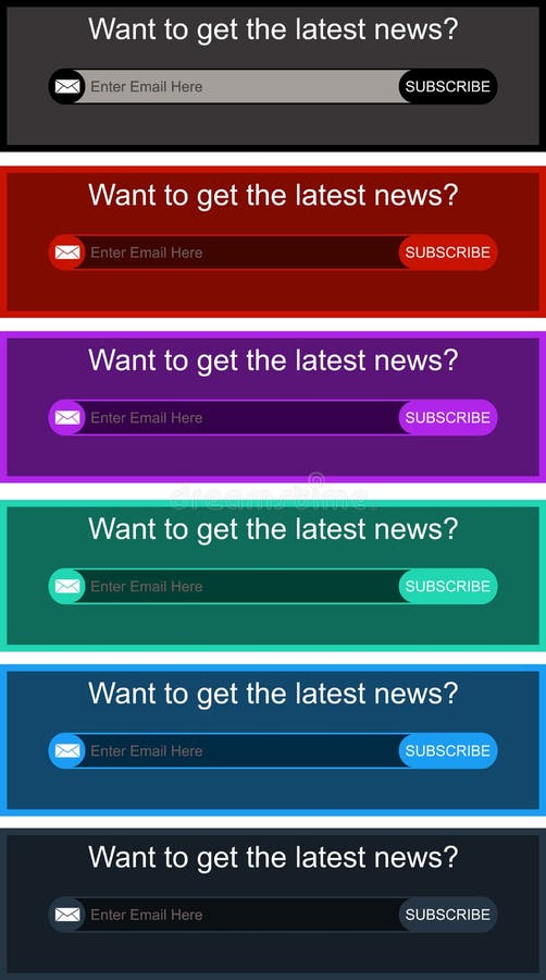 Color Forms Newsletter Box in Vector Stock Vector - Illustration of ...