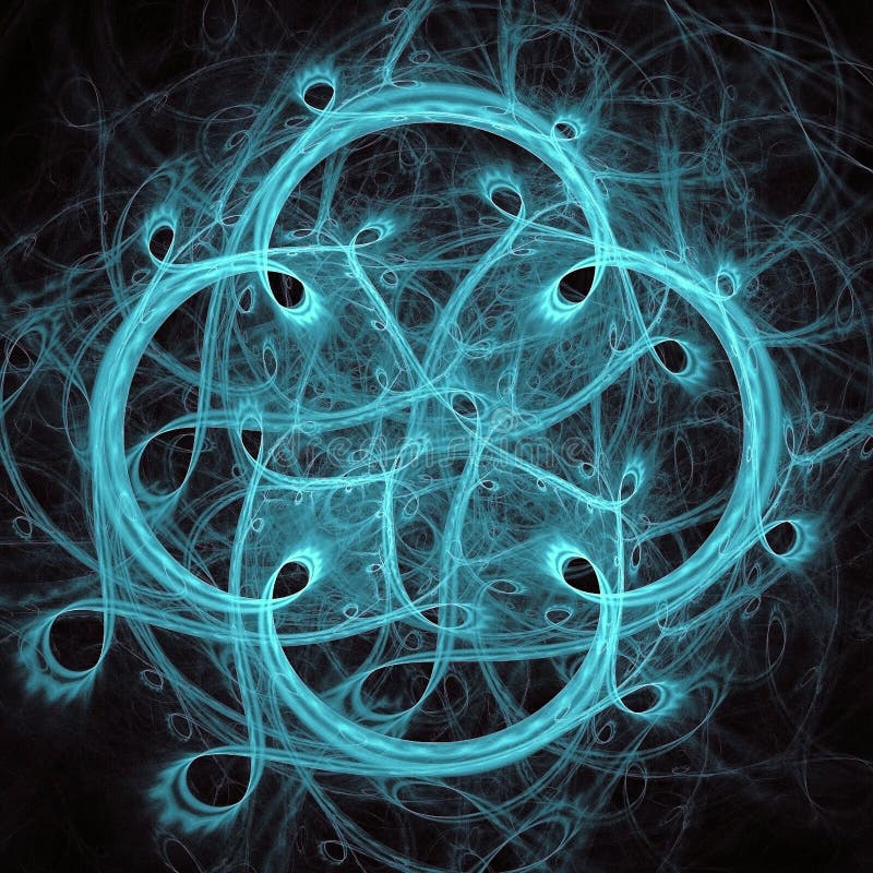 Color Fractal Blue Clover Background Stock Illustration - Illustration ...