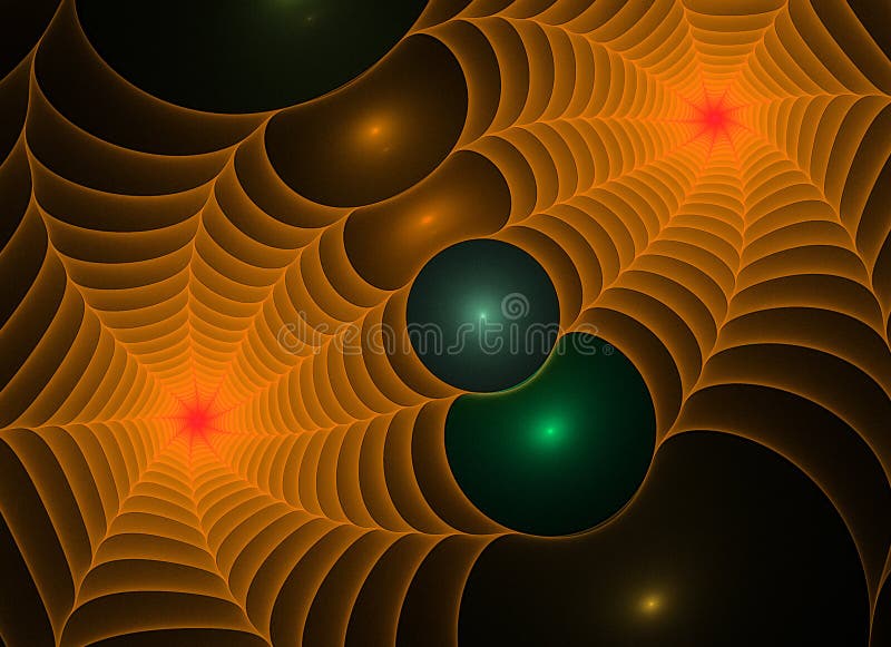 Color Fractal Spider Web Background Stock Illustration - Illustration ...