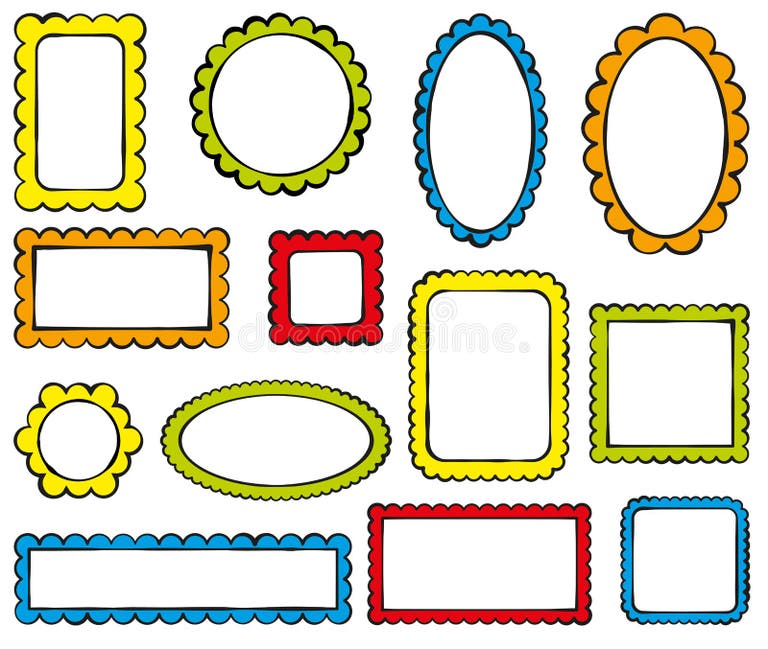 Rectangle Scalloped Border Stock Illustrations – 374 Rectangle ...