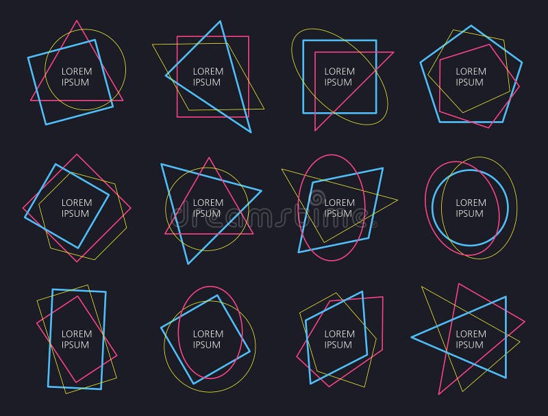 Color frames stock vector. Illustration of lines, shape - 227172795