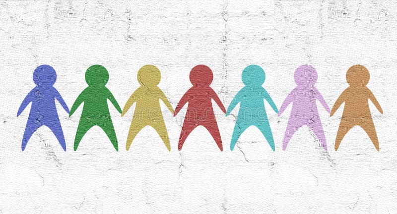 Color friends stock illustration. Illustration of person - 128473695