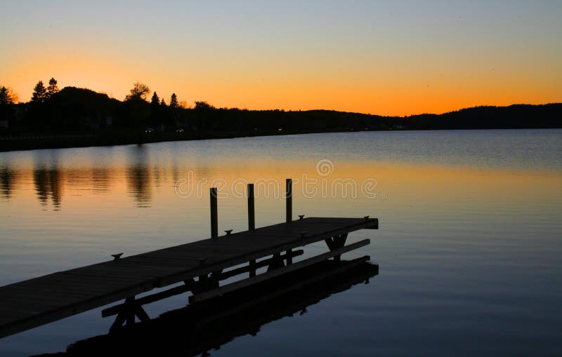 Color Ful Sky and Reflection in Lake Stock Image - Image of color ...