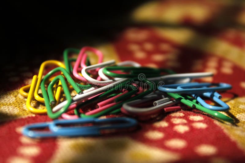 Color full paper clips stock photo. Image of pink, daylight - 135308574