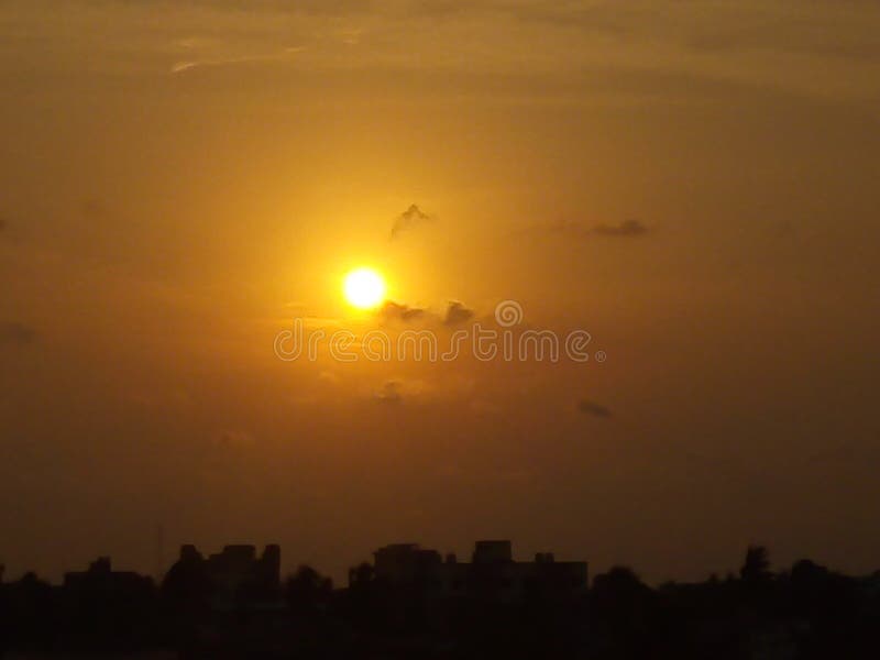 Color Full Sky during the Sun Set Time in Evening Stock Image - Image ...