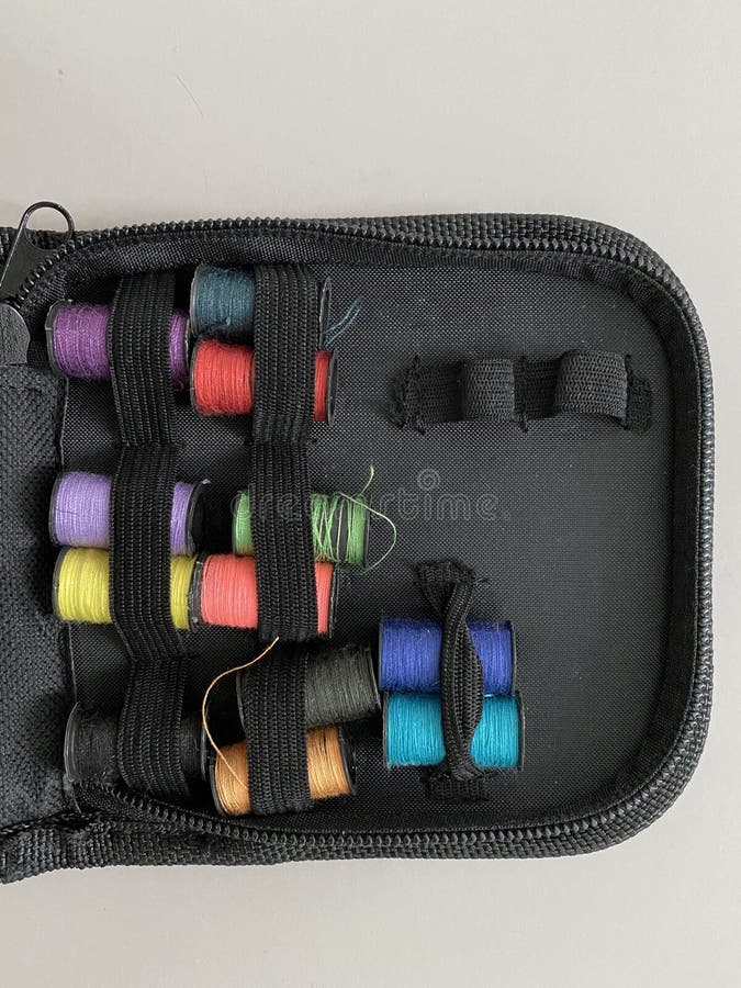 Color Full Small Spools of Thread on the Table Stock Photo - Image of ...