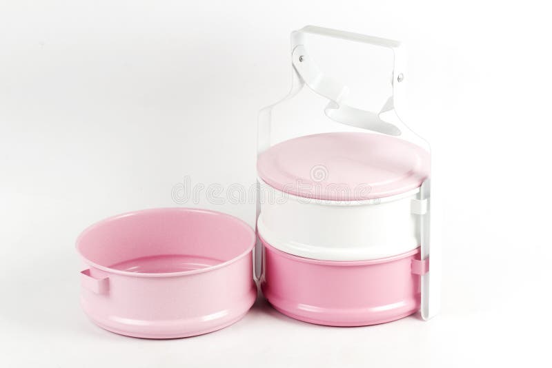 Color Full Three Tier Food Container Stock Photo - Image of handle ...