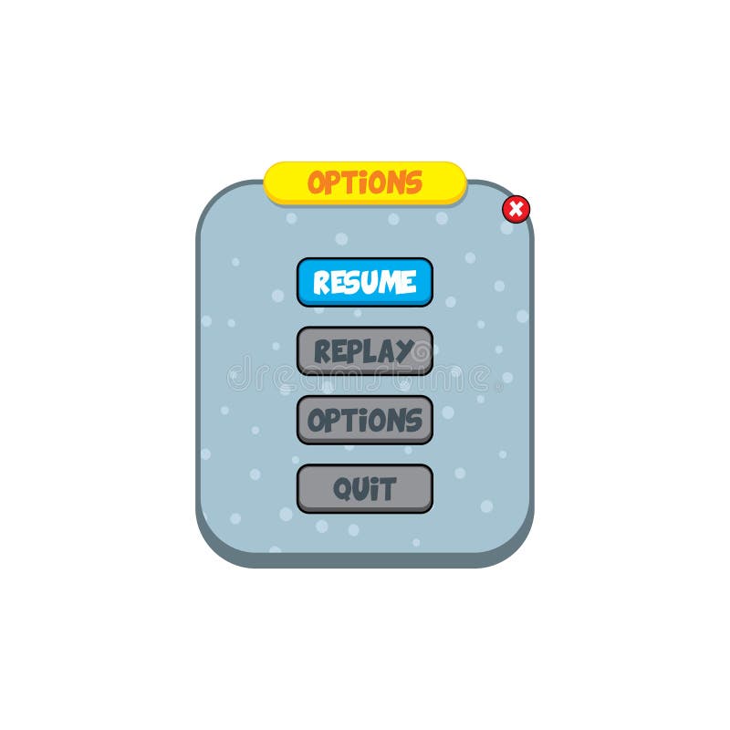 Color Game Asset Menu Icon Button Stock Illustration - Illustration of ...