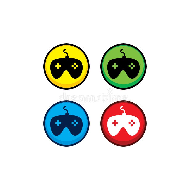 Color Game Asset Menu Icon Button Stock Illustration - Illustration of ...