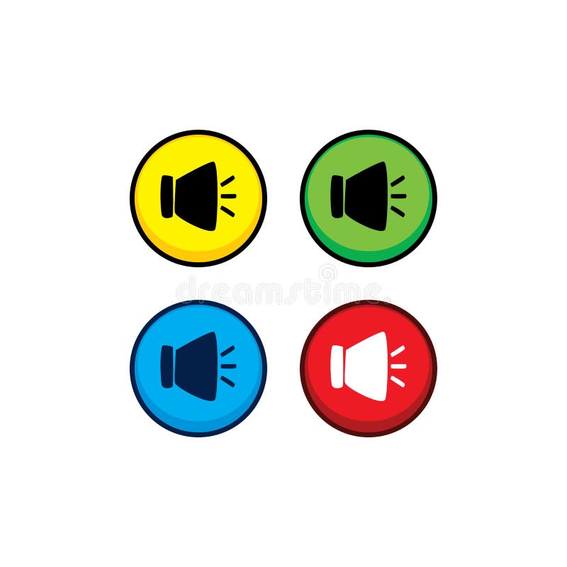 Color Game Asset Menu Icon Button Stock Illustration - Illustration of ...