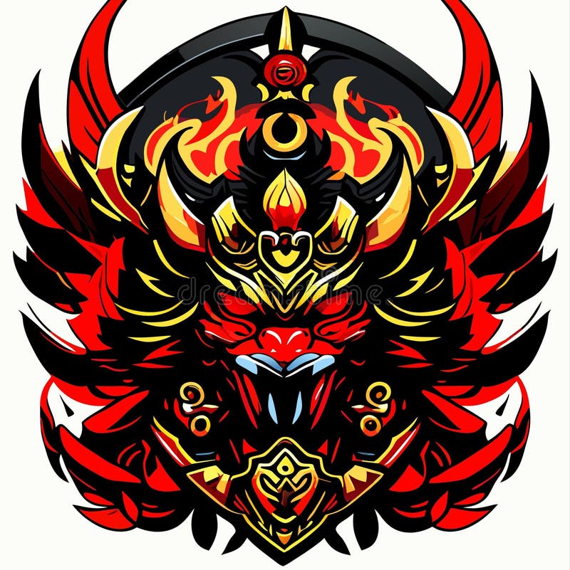 Color of Garuda Monster Cartoon Stock Illustration - Illustration of ...