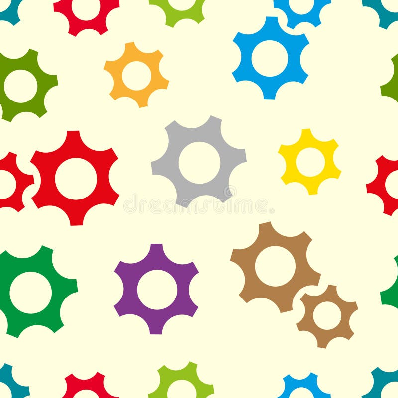 Color Gear Wheels Seamless Texture Stock Vector - Illustration of cover ...