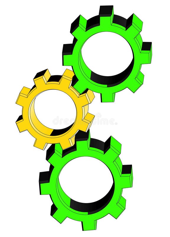 Color gears stock vector. Illustration of icon, design - 257469375