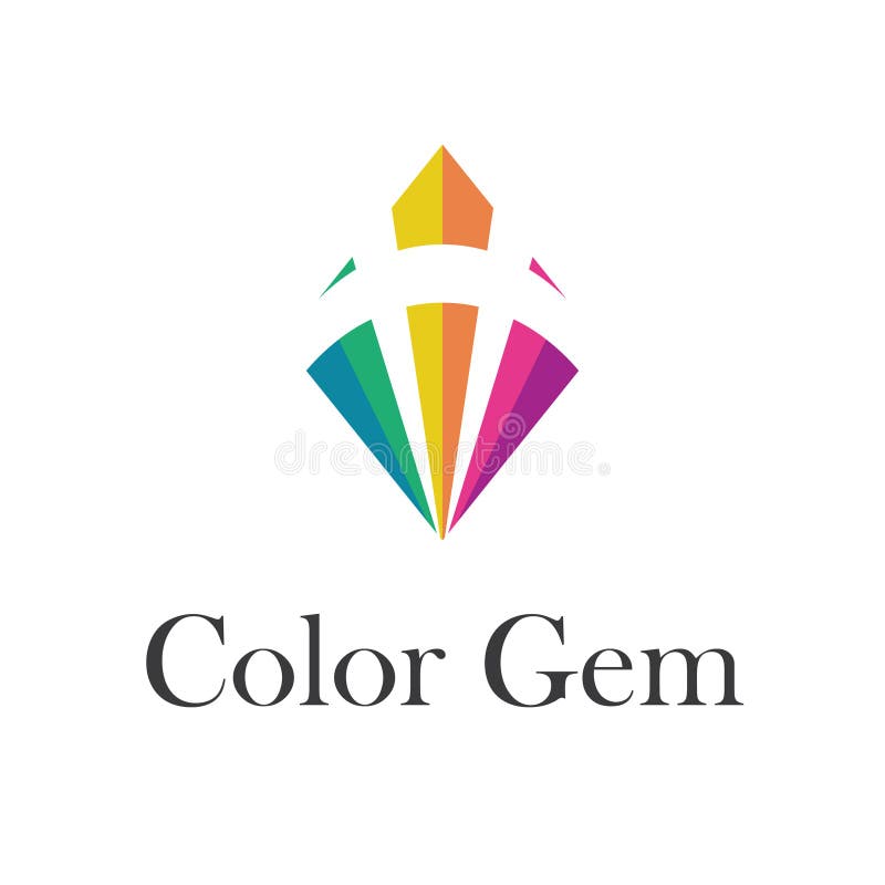 Color Gem Colorful Logo Design Stock Vector - Illustration of design ...
