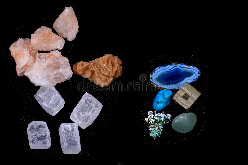 Color Gems and Minerals Collection Isolated Stock Photo - Image of ...
