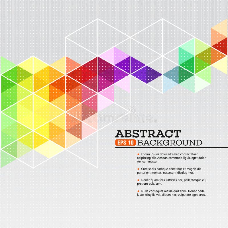 Color Geometric Background with Triangles. Vector Stock Vector ...