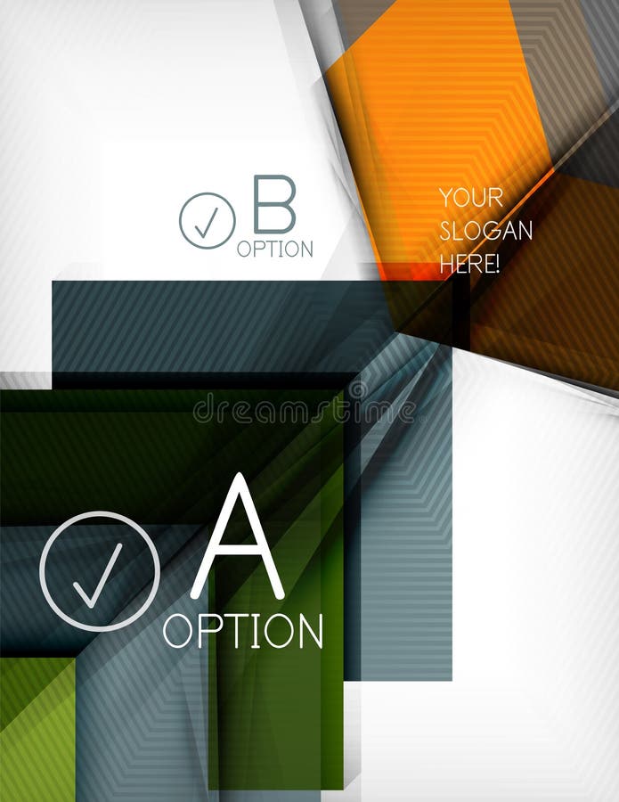 Color Geometric Shapes with Option Elements Stock Vector - Illustration ...