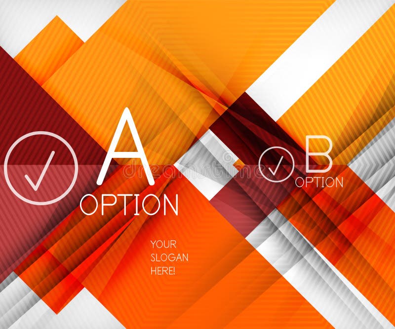 Color Geometric Shapes with Option Elements Stock Vector - Illustration ...