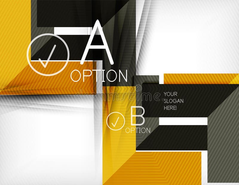 Color Geometric Shapes with Option Elements Stock Vector - Illustration ...