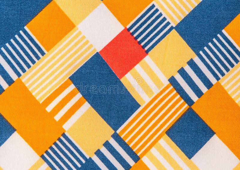 Color Geometric Square Mosaic Abstract Fabric Pattern Decorative ...