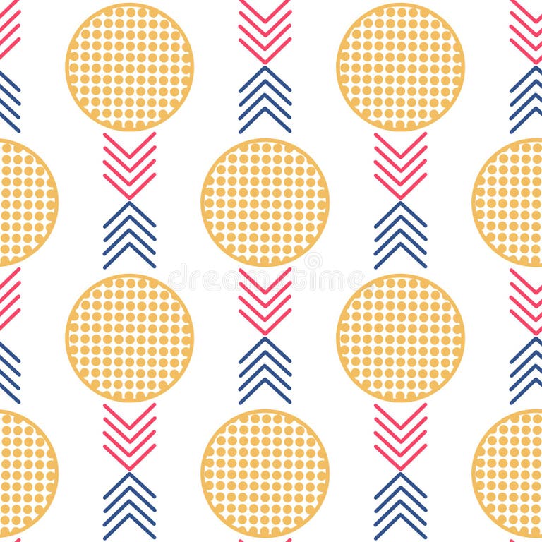 Color Geometry Pattern in Doodle Technique for Design. Stock Vector ...