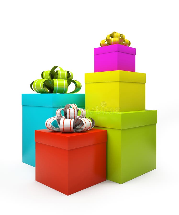 Color gift boxes stock illustration. Illustration of shopping - 27419750
