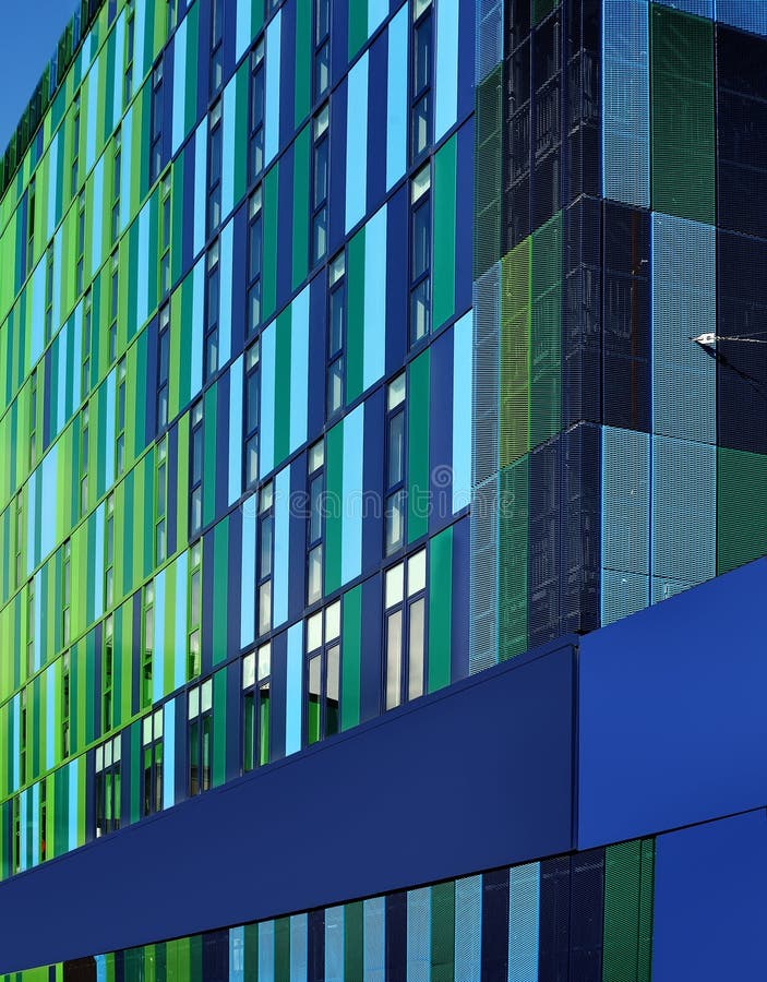 Modern Architecture, High-tech with a Glass Facade Stock Photo - Image ...