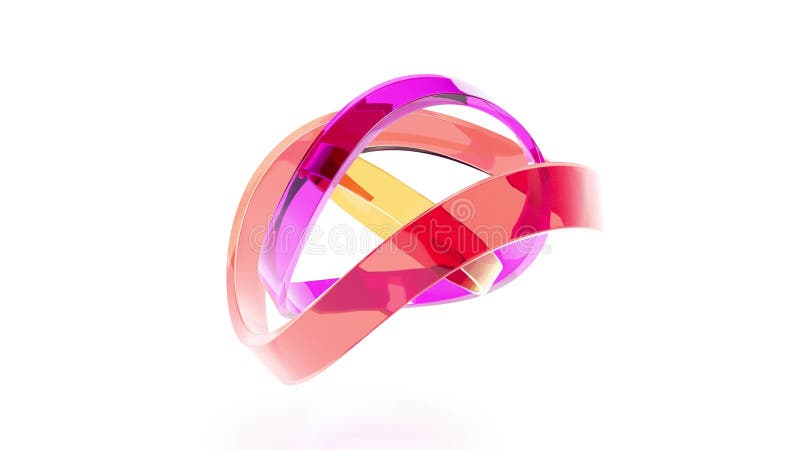 Color Glass Curve on White Back Intro 3d Stock Illustration ...