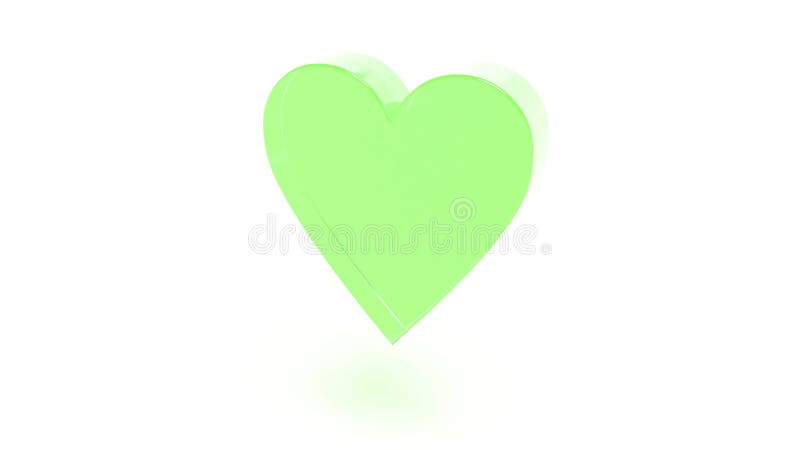 Color glass heart intro 3d stock illustration. Illustration of emotion ...